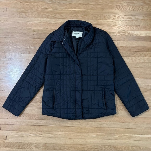 Eddie Bauer | Jackets & Coats | Eddie Bauer Womens Black Grid Quilted ...